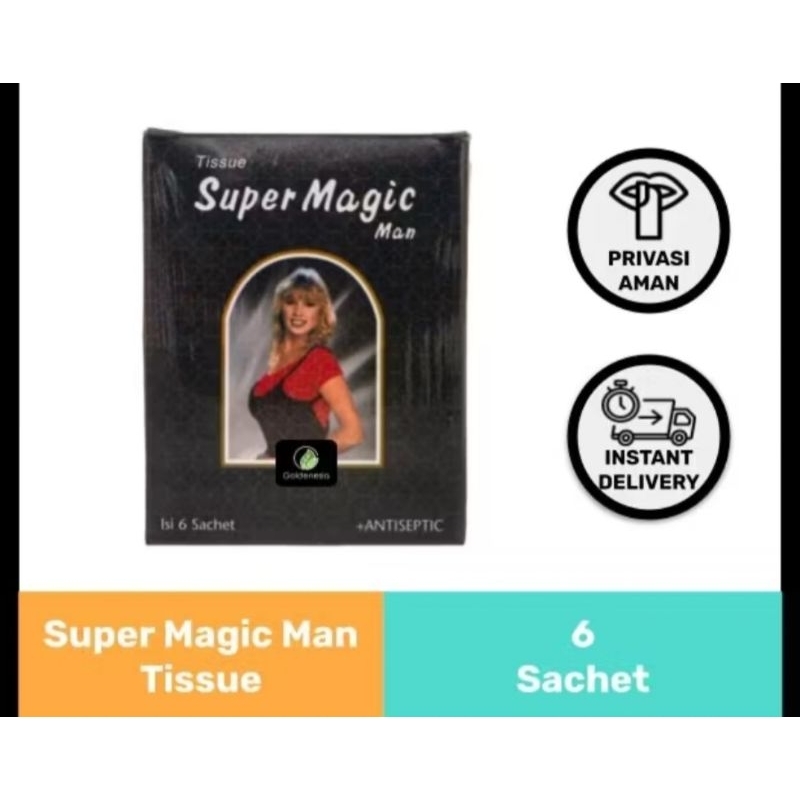 Jual Tissue Super Magic Man /Tisu Magic isi 1box 6sachet|| privasi aman ...