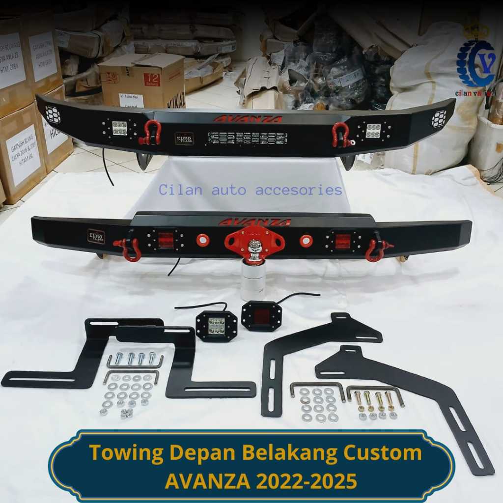 Jual Towing Depan Dan Belakang Mobil Avanza 2022 - 2025 Custom Emboss ...