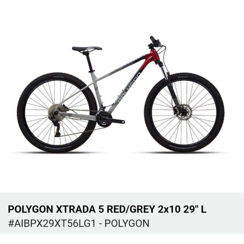 Jual polygon xtrada 5 red/grey | Shopee Indonesia