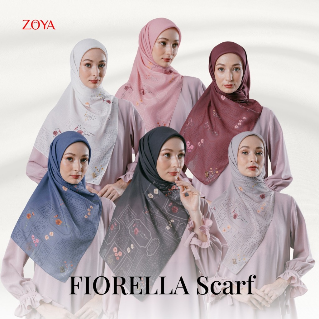 Jual Zoya - Fiorella Scarf - Kerudung Hijab Segi Empat Motif - Box | Shopee Indonesia