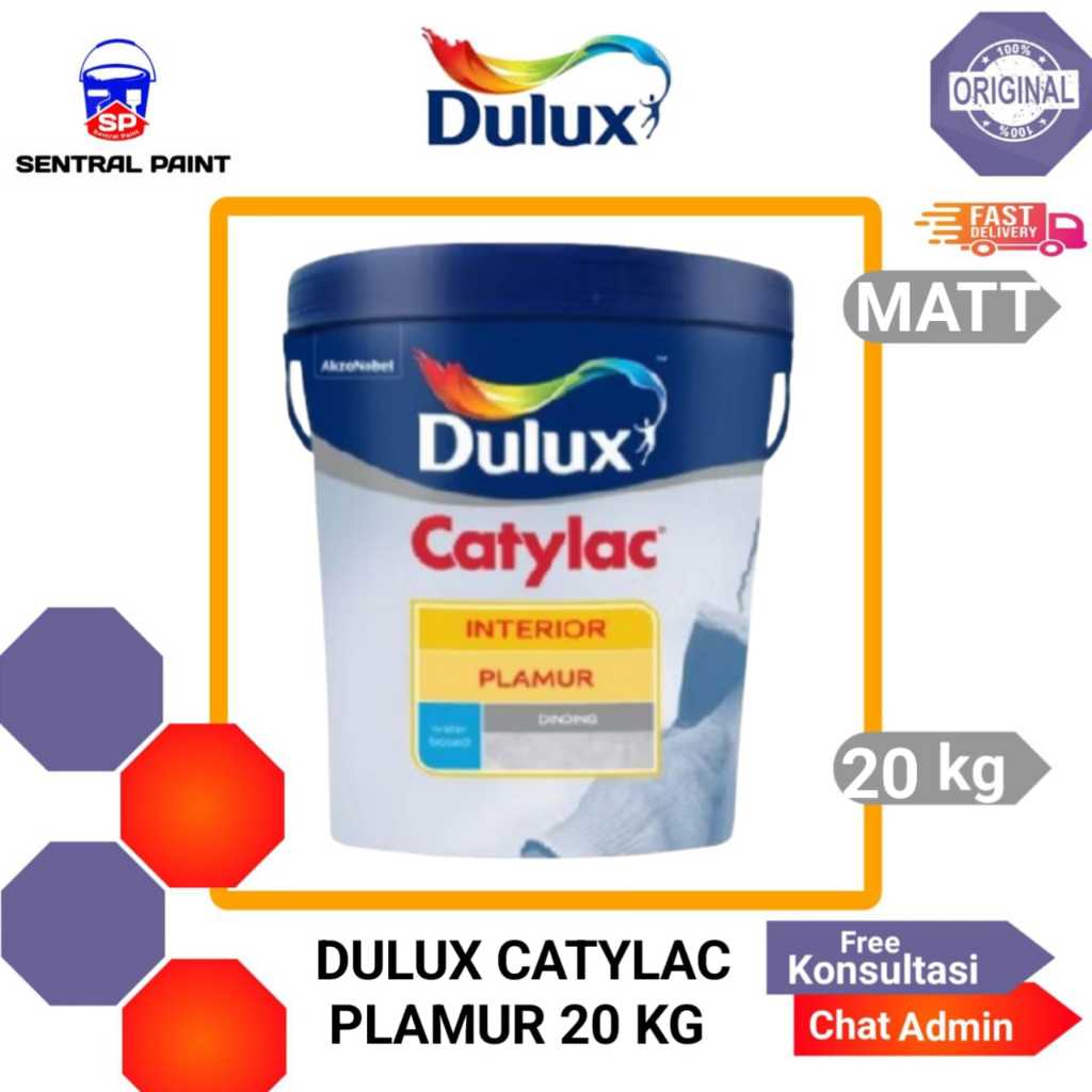 Jual Dulux Catylac Plamur Interior | Plamir Tembok 20 Kg | Shopee Indonesia