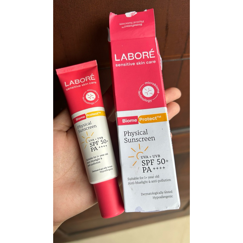 Jual Labore Physical Sunscreen SPF 50 PA++++ Full Size 30ml - Mineral ...