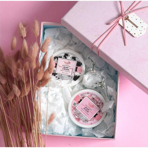 Jual PAKET WUB 100gram (Body Cream & Body Scrub) Bleaching Whitening ...