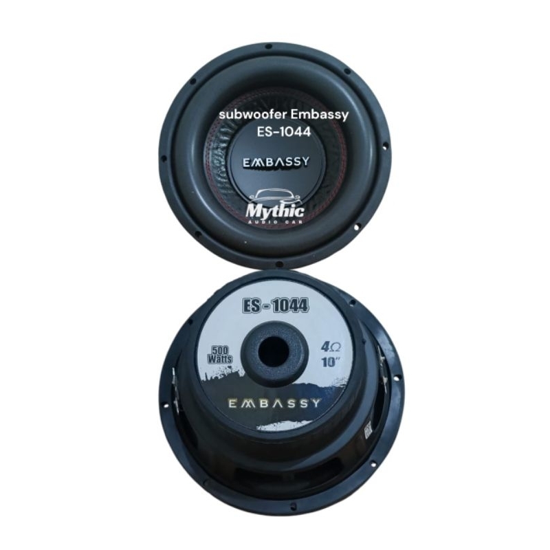 Jual Subwoofer 10Inch Embassy ES-1044 Double Voice Coil 500Watts Magnet Besar mythic audio car ...