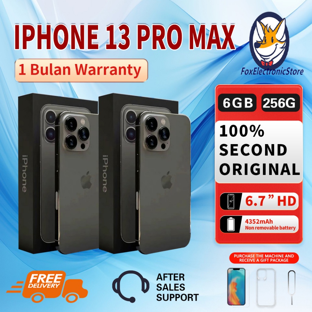 Jual iPhone 13 Pro Max 256GB Fullset Second Original100% 5G 6.7"OLED-Ori Mulus Phone 3utools All ...