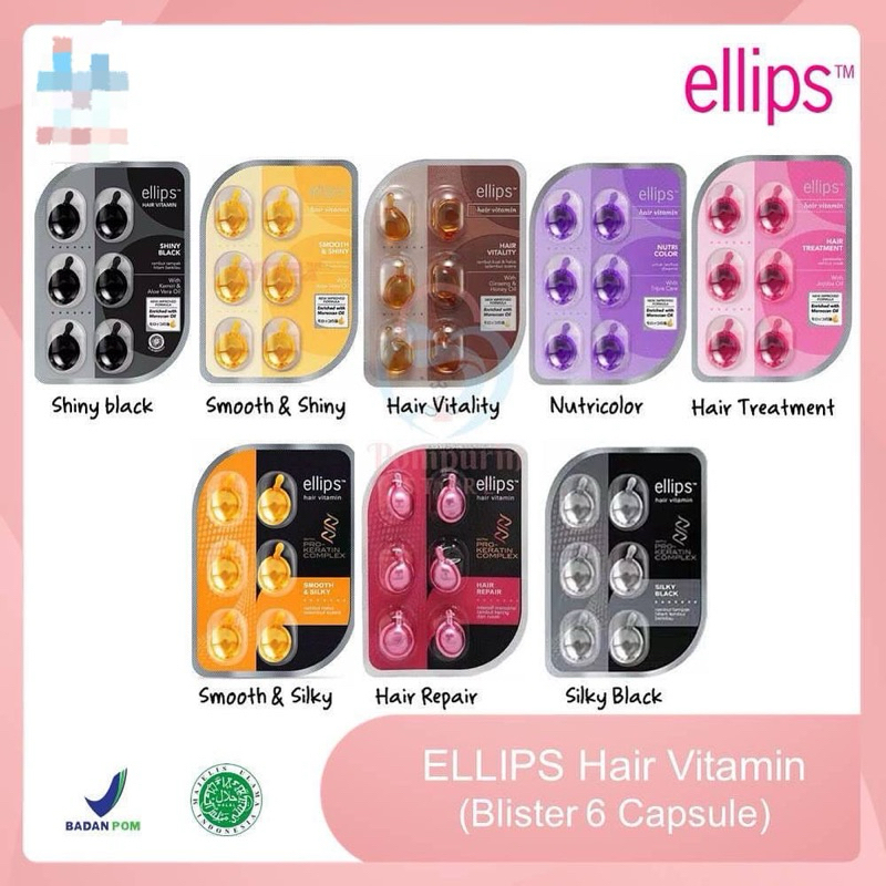 Jual ELLIPS HAIR VITAMIN (Blister 6 Capsule) | Shopee Indonesia