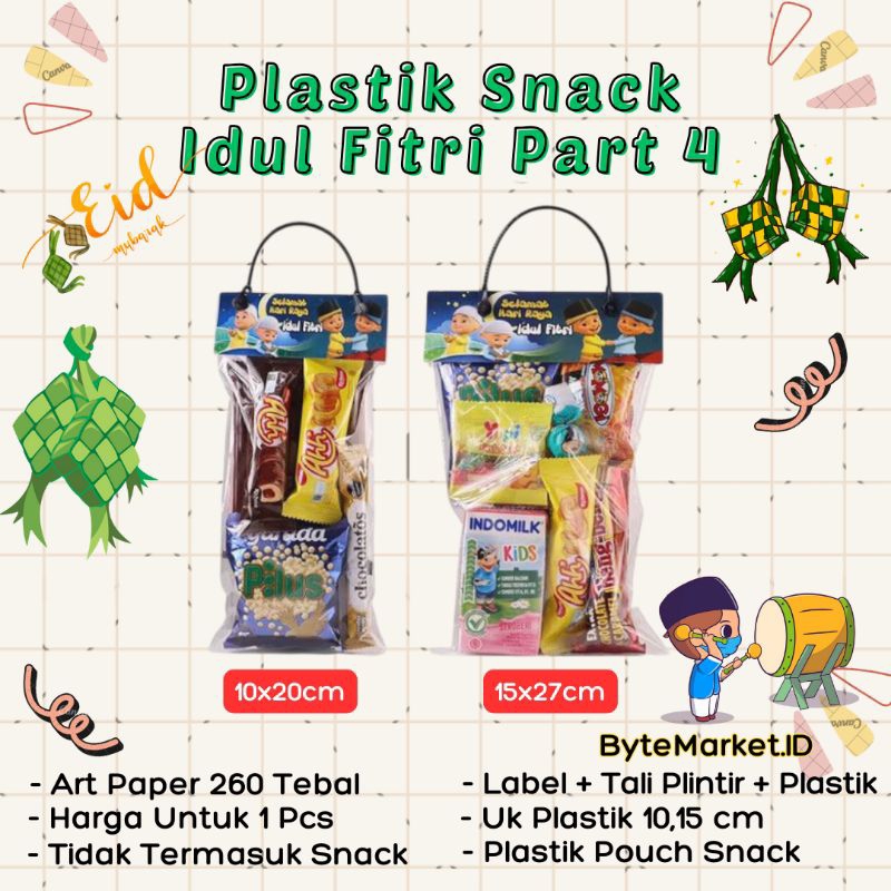 Jual PLASTIK SNACK LEBARAN IDUL FITRI / Hampers Mini Lebaran / Angpao ...