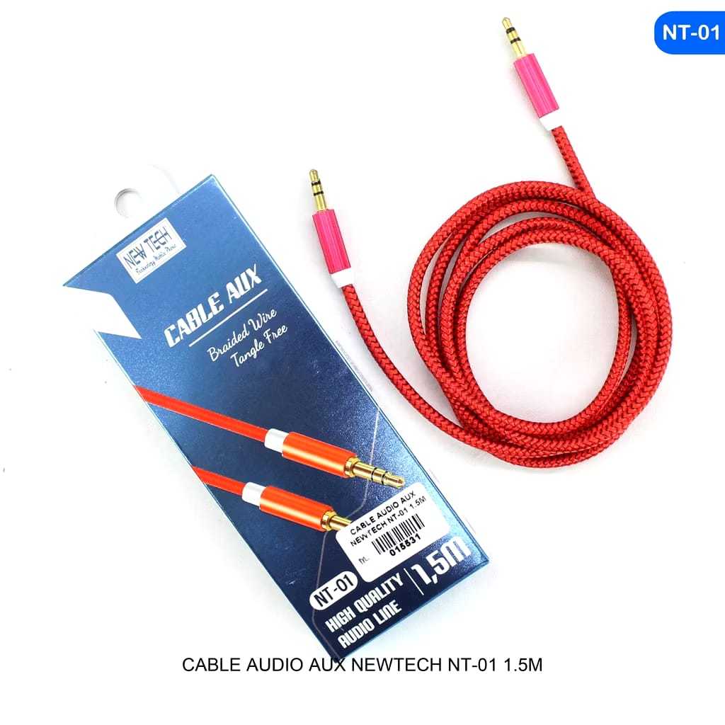 Jual KABEL CABLE SPEAKER UNIVERSAL PORTABLE AUDIO AUX NEWTECH NT-01 1.5M | Shopee Indonesia