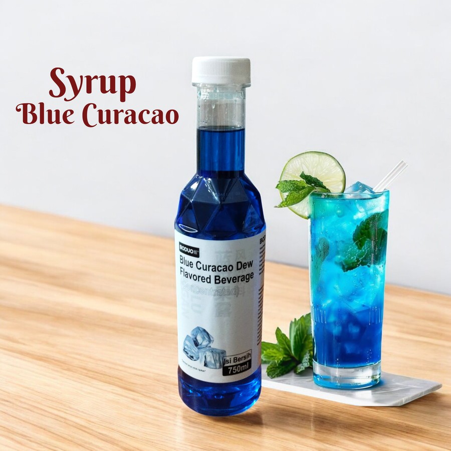 Jual Boduo Syrup Blue Curacao Flavored Beverage Concentrated - Sirup ...