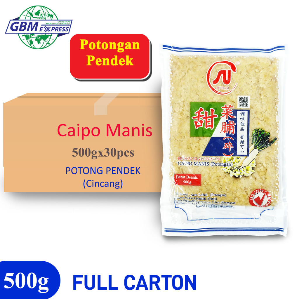 Jual SU Brand Full Carton Caipo Manis Potong Pendek 500g - 30Pcs ...