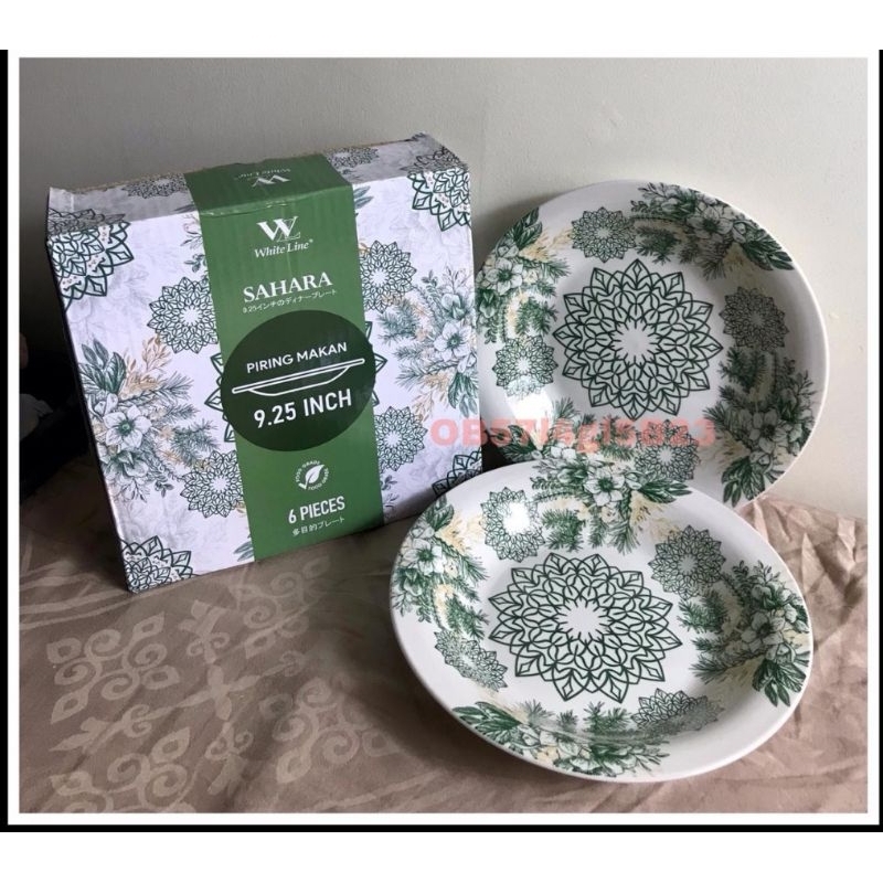 Jual piring makan keramik cantik piring korea piring porcelain omega 9 ...