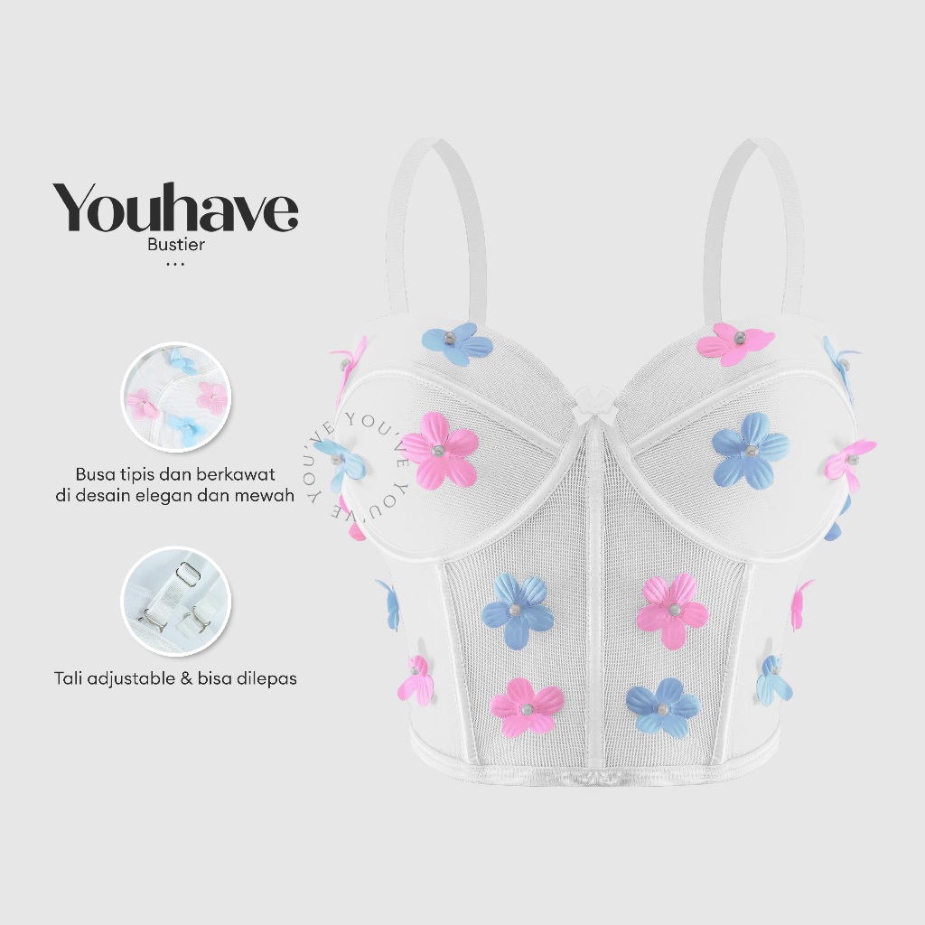Jual You’ve ( YouHave ) Tanktop Tank top Lace Bustier Brukat Premium ...
