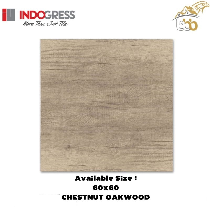 Jual granit lantai 60x60 indogress chestnut oakwood | Shopee Indonesia