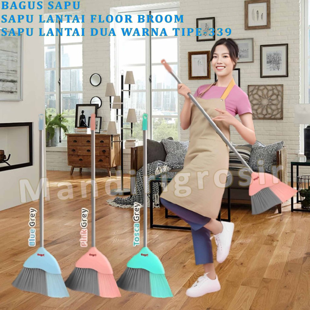 Jual Sapu Lantai Floor Broom * Bagus * Sapu Lantai Warna Gagang Plastik ...