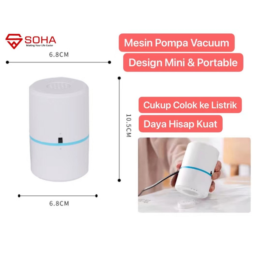 Jual MVS-15 Mesin Alat Pompa Vakum Baju Design Mini Portabel Colokan ...