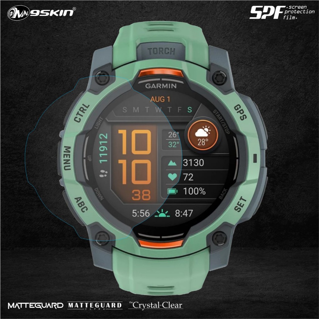 Jual 9Skin Garmin Instinct 3 45 mm Clear Glosi Matte Guard & Screen ...