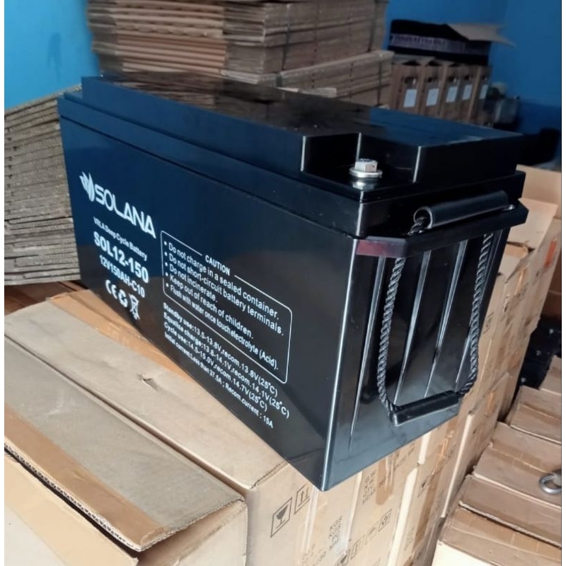 Jual Battery VRLA DEEP CYCLE SOLANA 12V 150AH | Shopee Indonesia