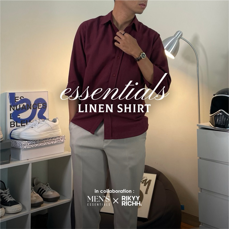 Jual MEN'S ESSENTIAL SUMMER LINEN SHIRT | Kemeja Linen Basic Pria Musim ...