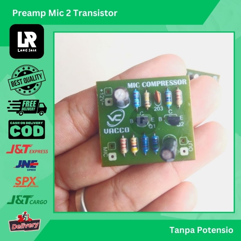 Jual Preamp Mic 2 Transistor Pre Amp 2TR | Shopee Indonesia