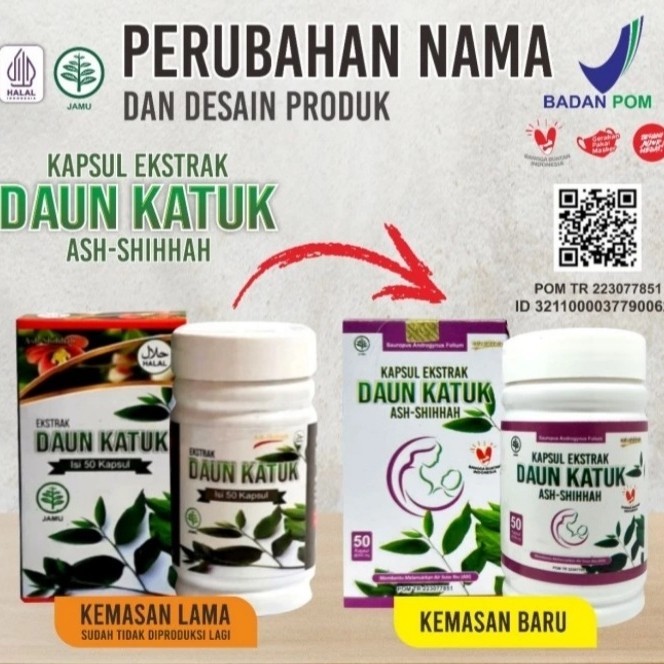 Jual BPOM Kapsul Ekstrak Daun Katuk Ash-Shihhah ORIGINAL// HERBAL NUTRISI IBU MENYUSUI ASI ...