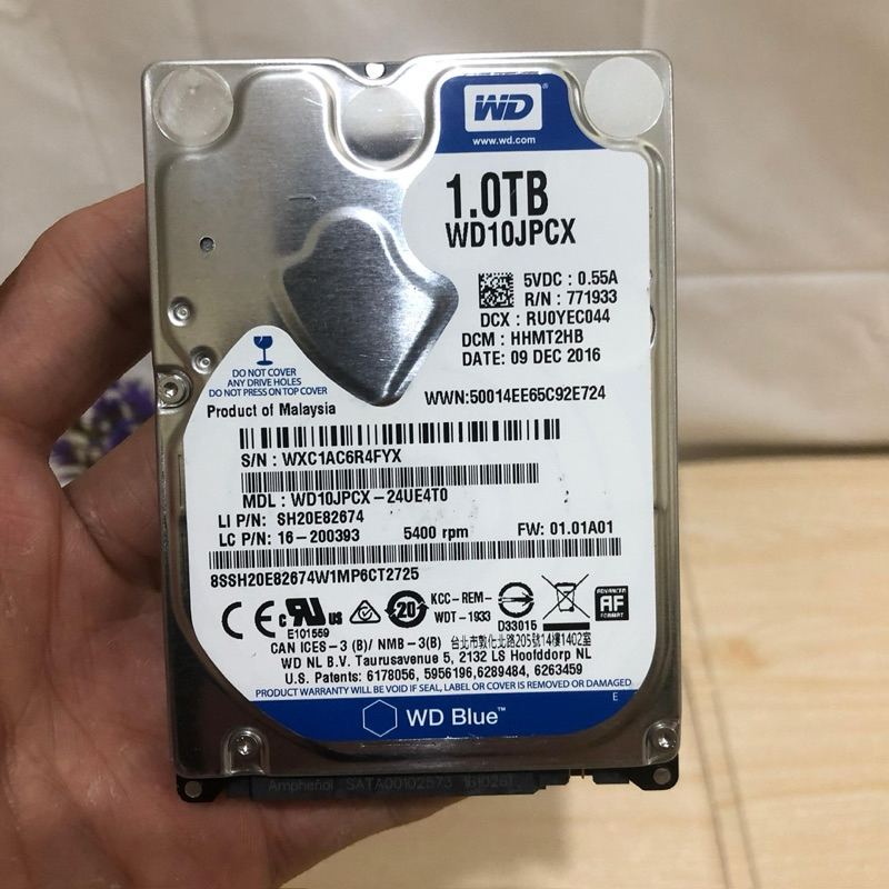 Jual Hardisk Laptop 1TB / 500GB Toshiba / WD / Seagate Sentinel 100% ...