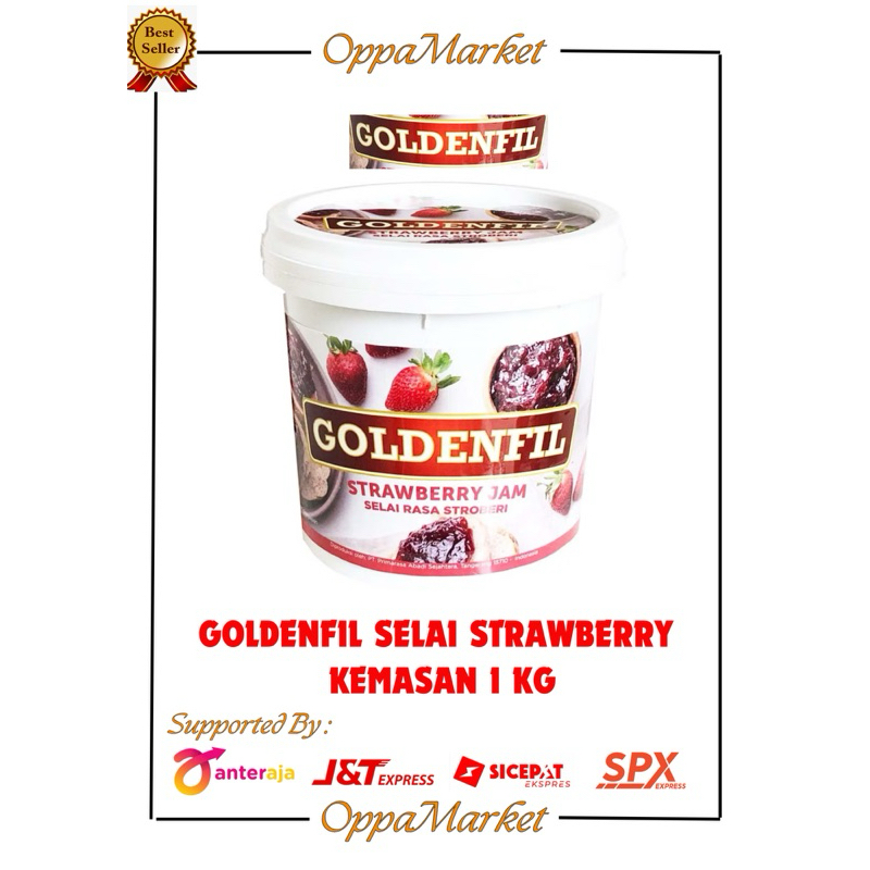 Jual GOLDENFIL SELAI RASA STRAWBERRY 1 KG | Shopee Indonesia