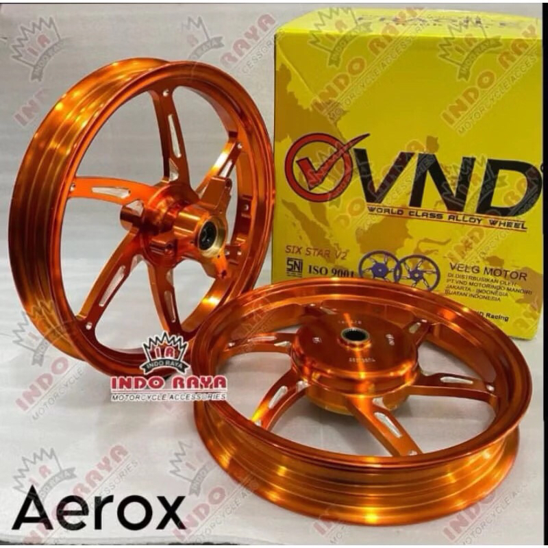 Jual VELG VND SIX STAR V2 AEROX NEW & AEROX OLD / NMAX NEW/ NMAX OLD ...