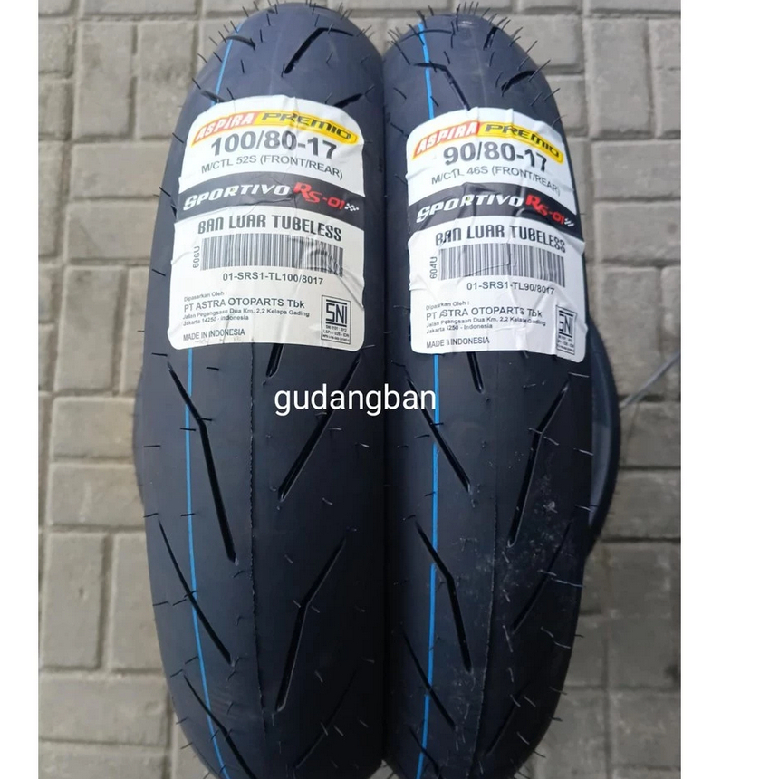 Jual ( RING 17 ) RS-01 !! ASPIRA PREMIO SPORTIVO RS01 ( 90 100 80 17 ) SOFT COMPOUND TUBELESS ...