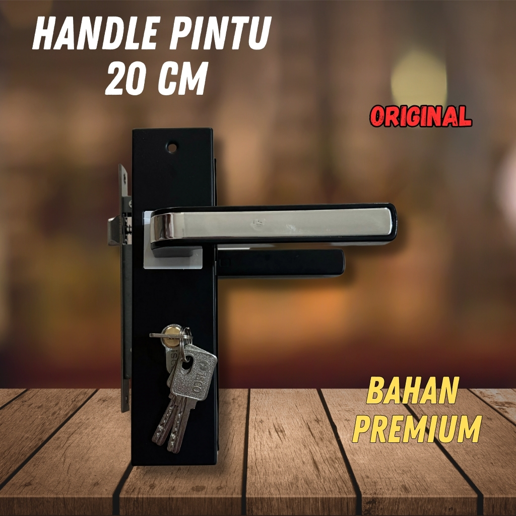 Jual Gagang Pintu Hitam Handle Pintu Premium 20 Cm Original Handel ...