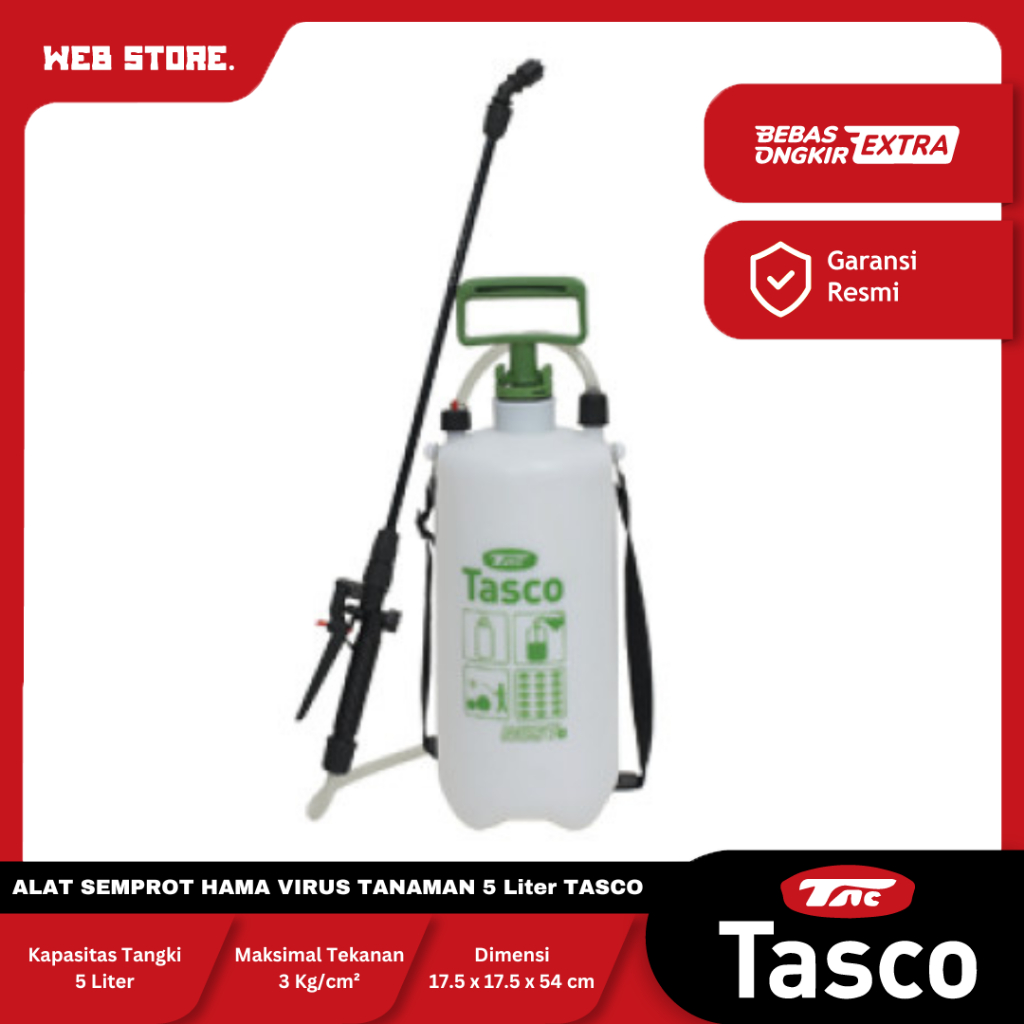 Jual Alat Semprot Hama Virus Tanaman Hand Sprayer Mist 5 Liter TASCO ...