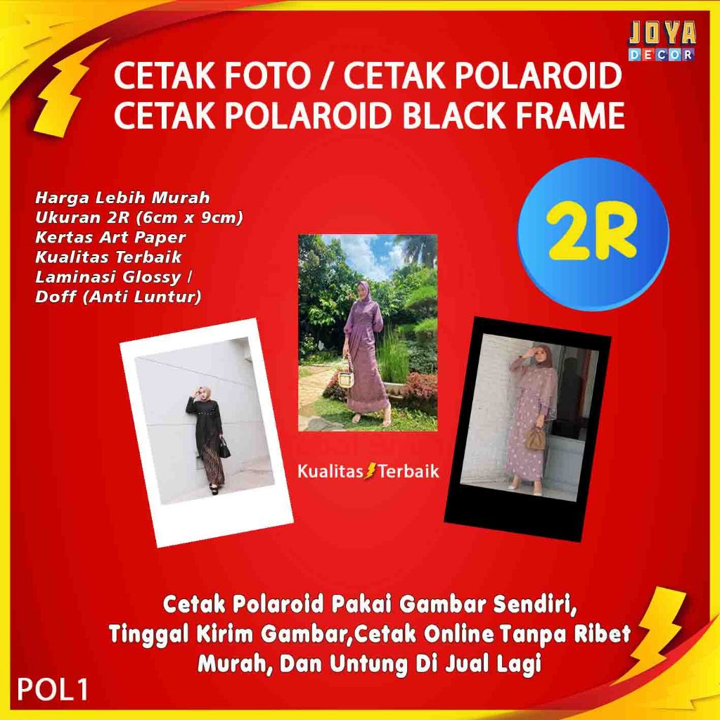 Jual CETAK FOTO 2R / CETAK POLAROID 2R / CETAK POLAROID BLACK FRAMETERMURAH, TANPA PO | Shopee ...