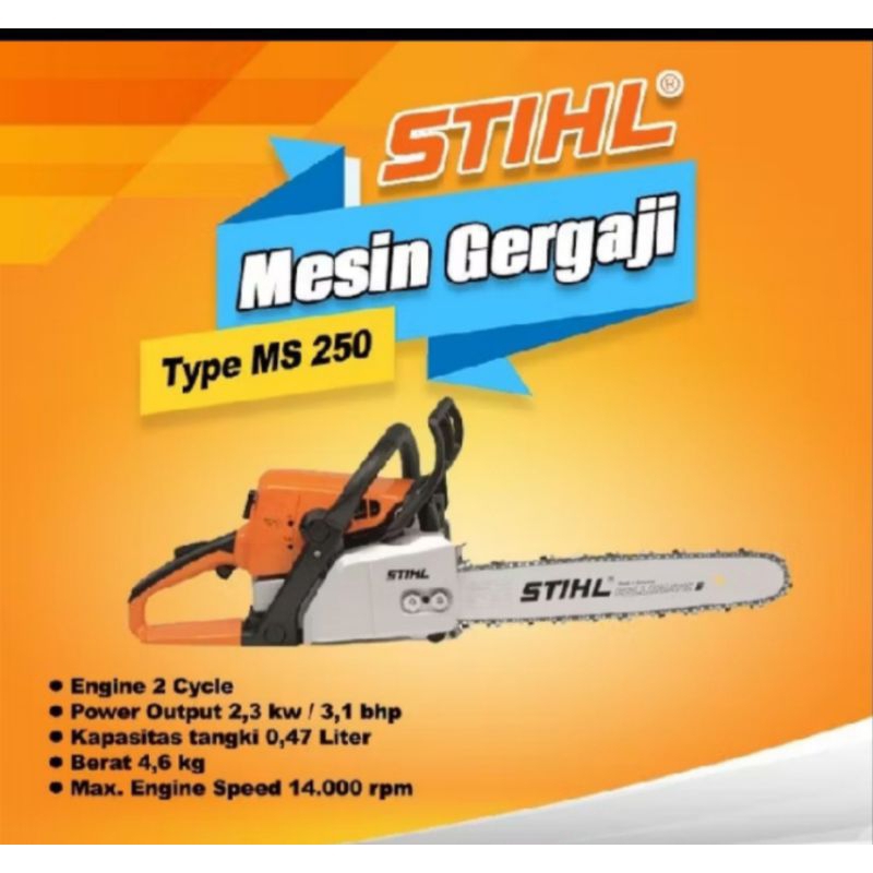 Jual Chainsaw Senso STIHL MS 250 Komplit Siap Pakai / Mesin Gergaji ...