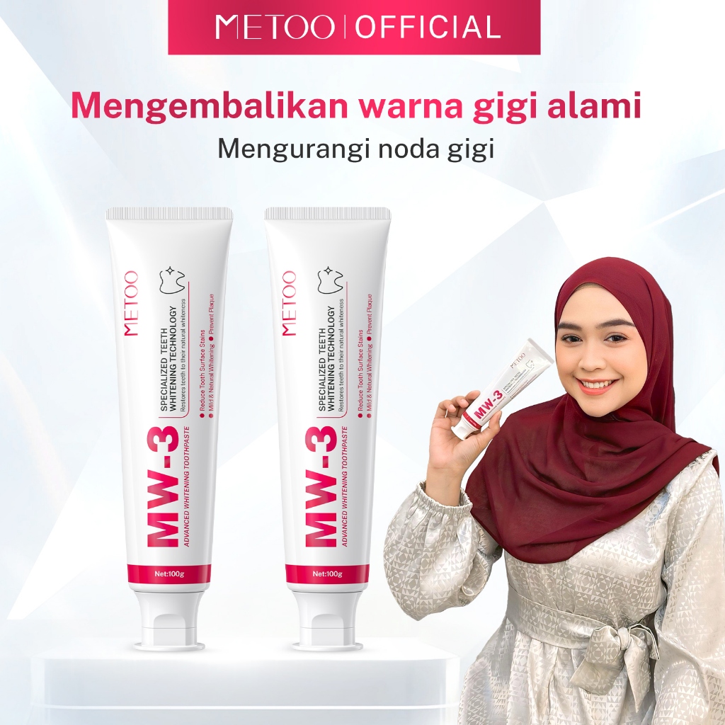 Jual [BPOM]METOO MW-3 2*100g - pemutih gigi / Bebas Sensitif / Bebas ...