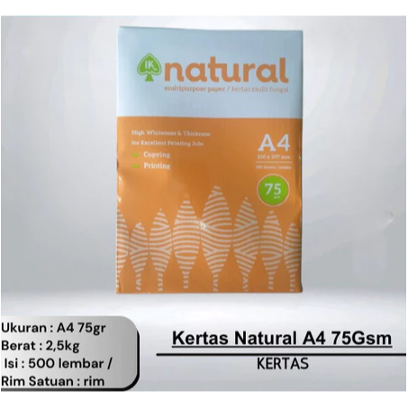 Jual Kertas HVS Natural A4 75Gsm | Shopee Indonesia