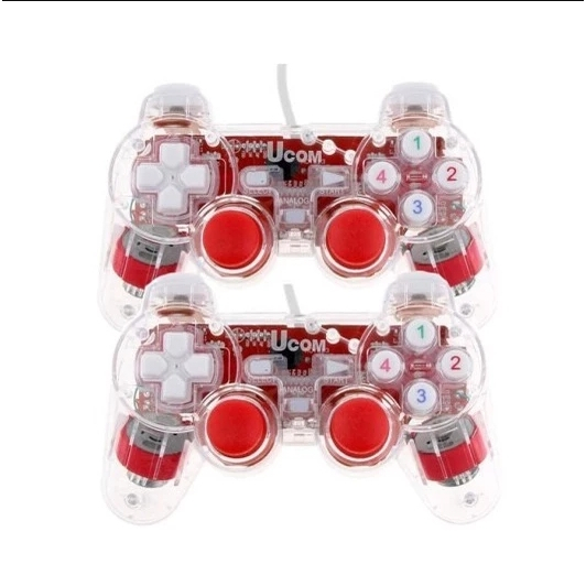 Jual Gamepad Joypad Joystick Ucom Dual Shock Single/Double kabel 208-1 | Shopee Indonesia