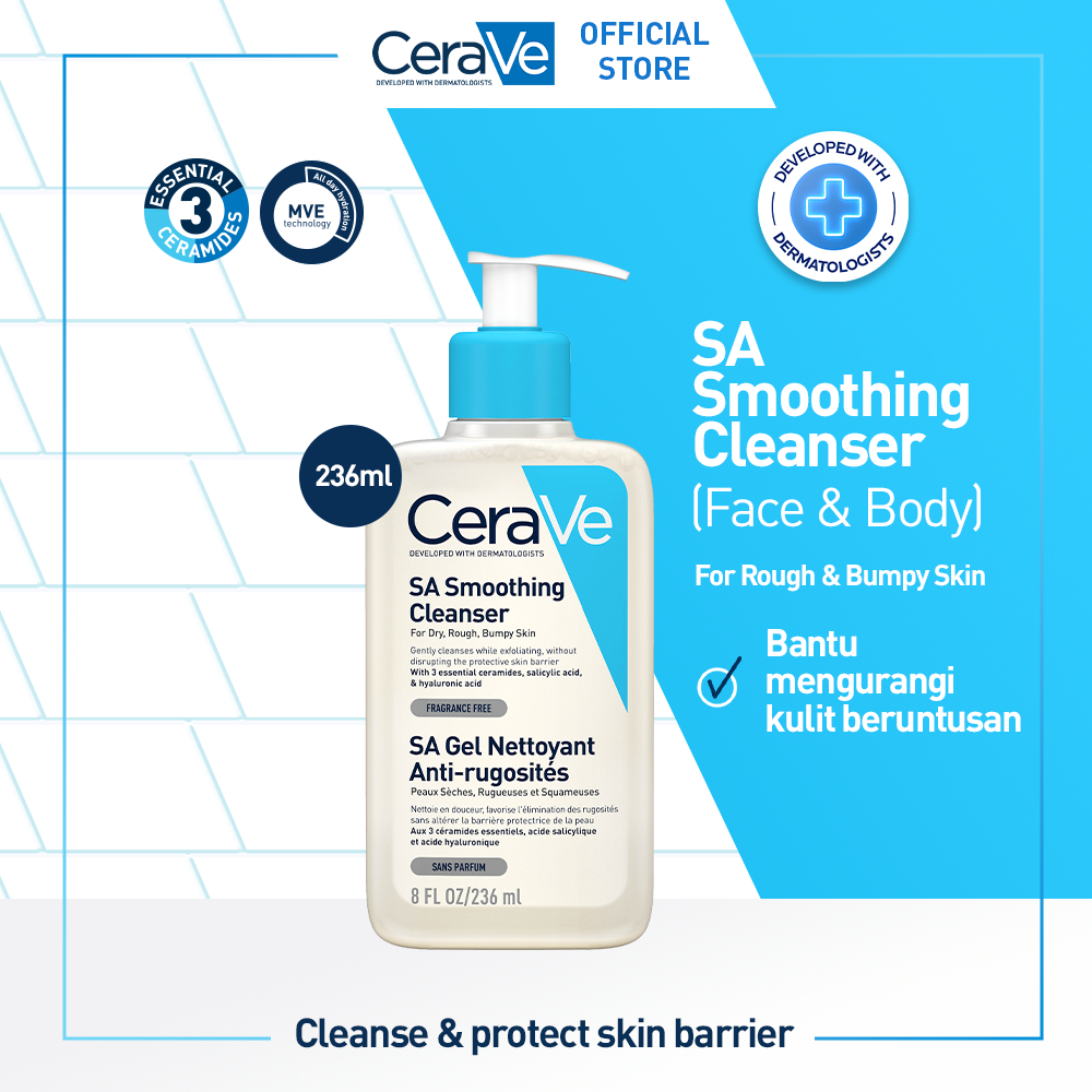 Jual CeraVe SA Smoothing Cleanser – Salicylic Acid & Ceramide Face Wash ...