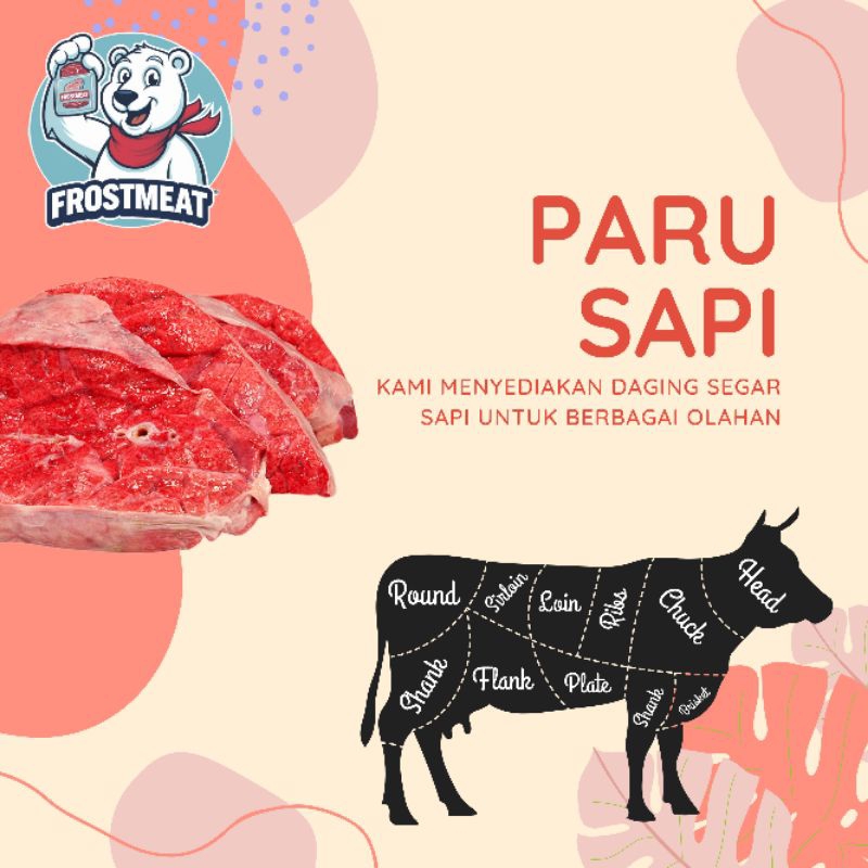 Jual [SAPI] Paru sapi lokal 1000 gr & 500 gr (Kemasan Vacuum) | Shopee ...