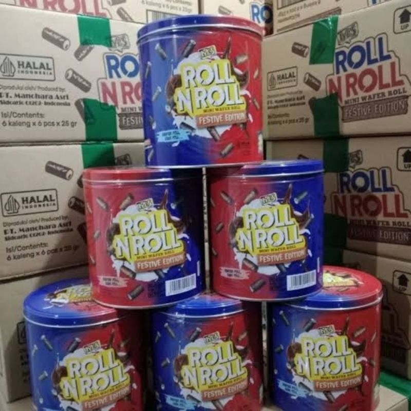 Jual IYES ROLL N ROLL MINI WAFER KALENG (6*25gr) | Shopee Indonesia