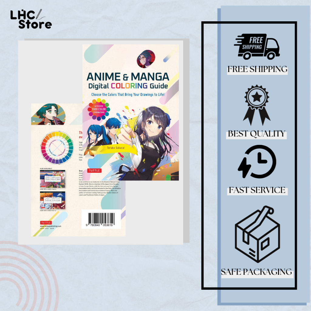 Jual Anime & Manga Digital Coloring Guide: Choose the Colors That Bring ...
