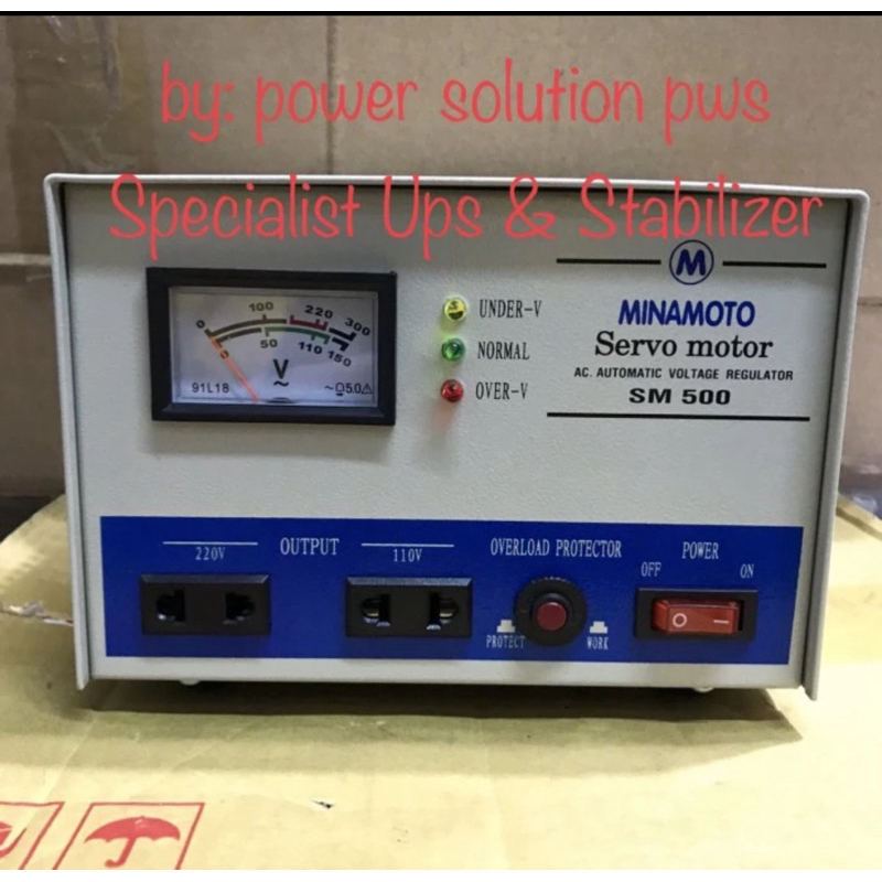 Jual Stabilizer Minamoto SM500 SM 500 500VA 500 VA Kumparan Donut motor 1 phase Stabiliser ...