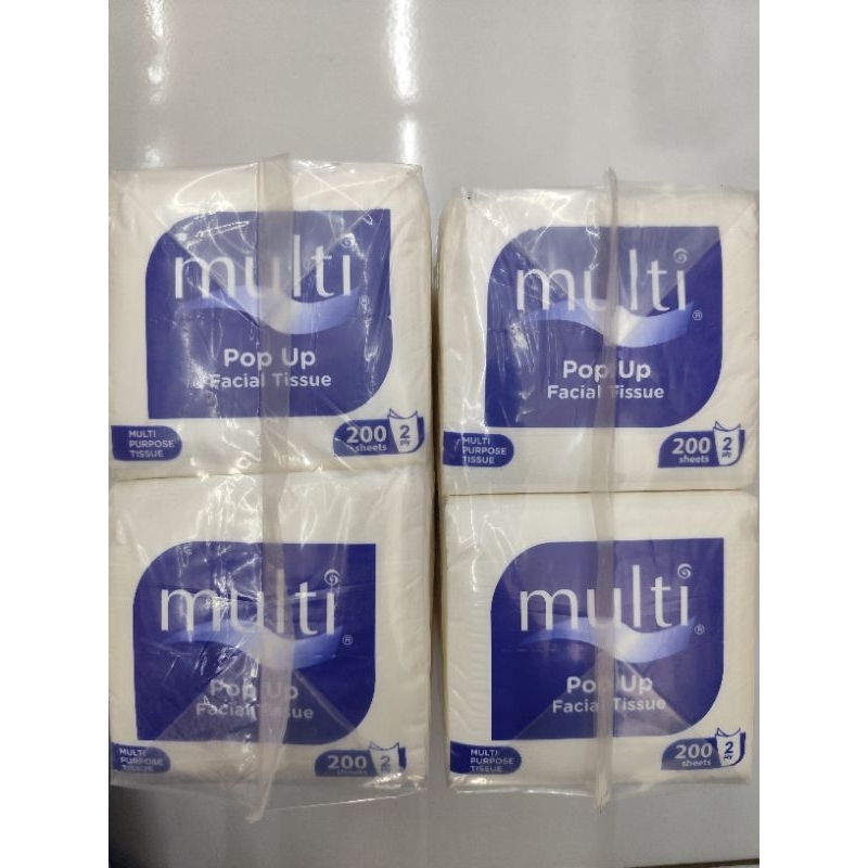 Jual MULTI Tissue Pop Up isi 200sheets Facial Tissue( 1 PAK ) | Shopee ...
