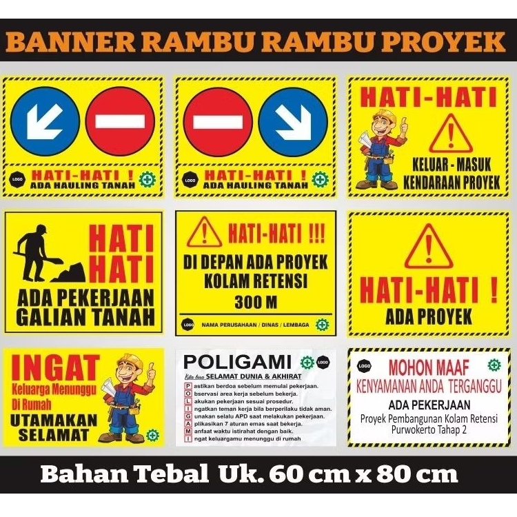 Jual Spanduk Baliho Backdrop Baner Rambu Rambu Proyek Papan Informasi Sign Tanda Proyek ...