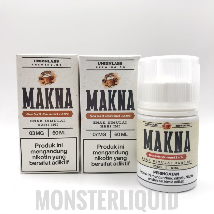 Jual MAKNA V3 SEA SALT CARAMEL LATTE BY UNIONLABS 3MG 7MG 60ML | Shopee ...