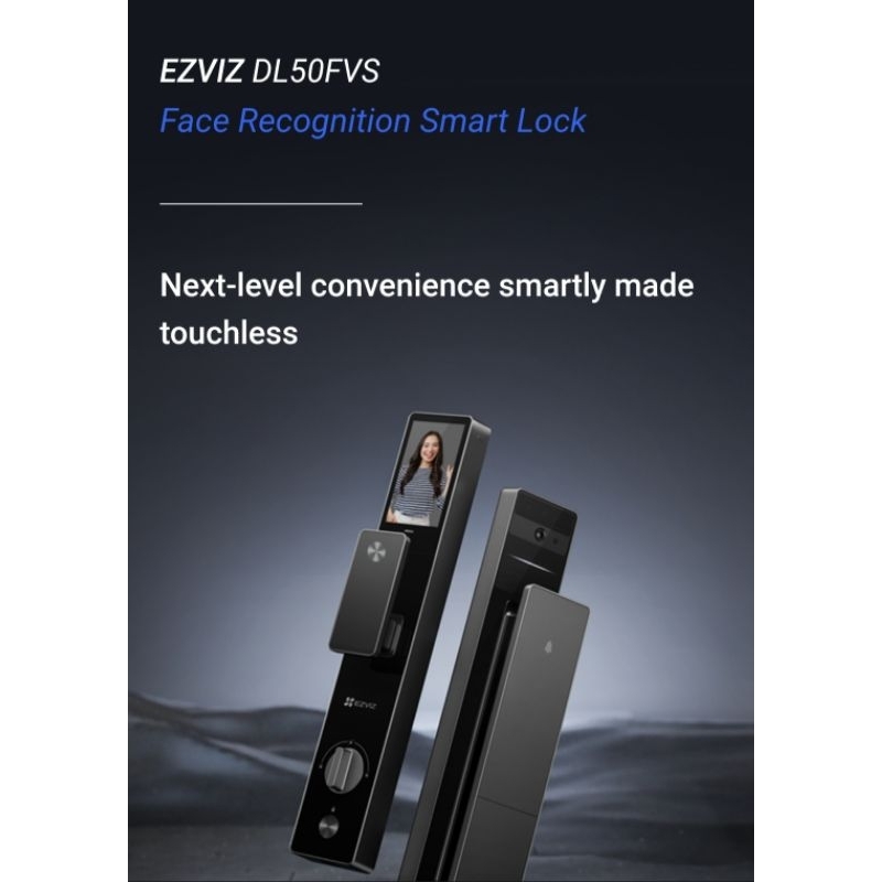 Jual Smart Lock｜Handle/Gagang Pintu Ezviz DL50FVS Smart Face ...