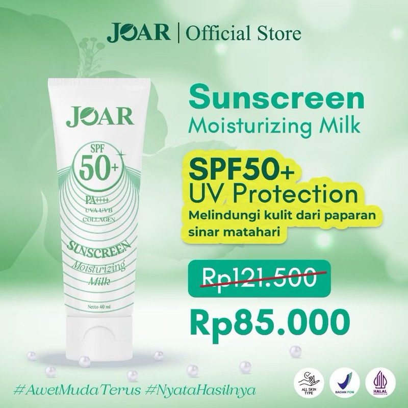 Jual (TERMURAH)JOAR SUNSCREEN MOISTURIZING MILK/SPF 50 PA+++/SUNSLAYERS ULTRA SERUM MELINDUNGI ...
