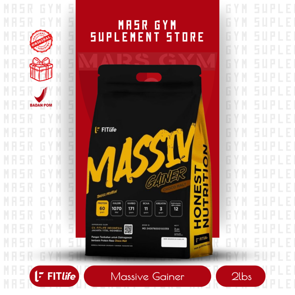 Jual FITlife Massiv Gainer 2 lbs 900 gram (MPro Upgraded) | Shopee ...