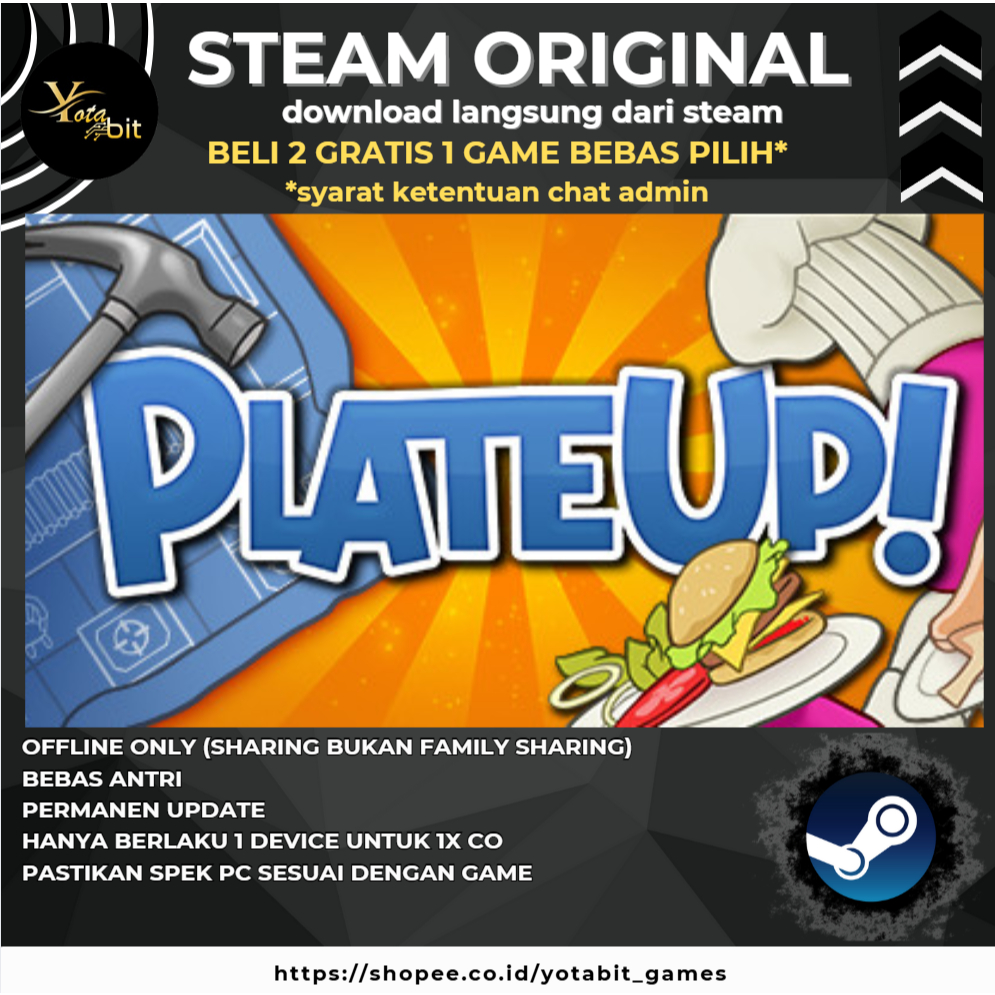 Jual PlateUp! PC Sharing Original Offline | Shopee Indonesia