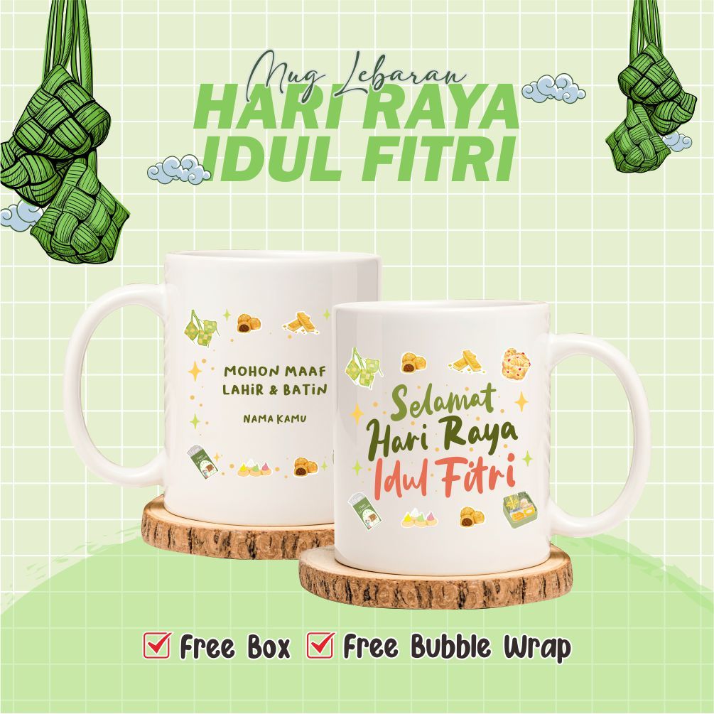 Jual Mug Hari raya lebaran Islam idulfitri Custom Religi Parcel ...