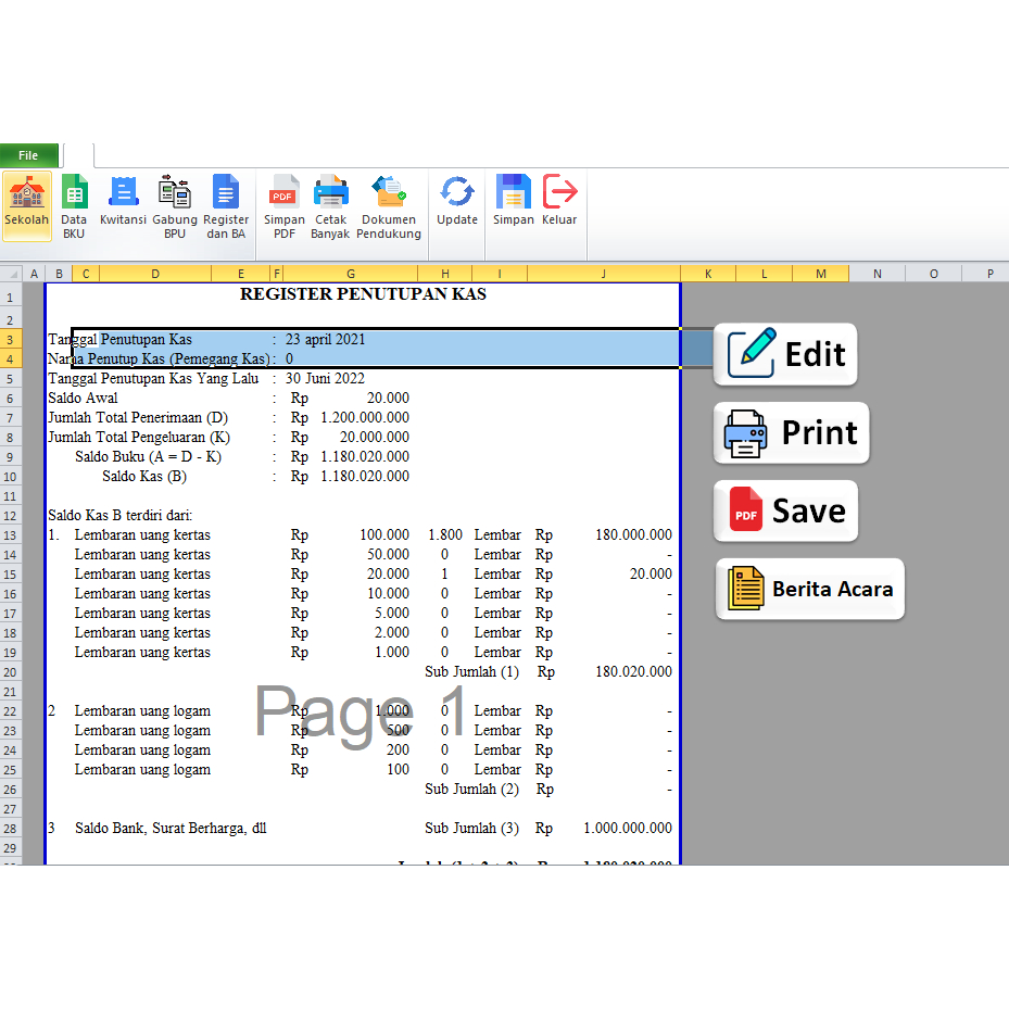 Jual APLIKASI SPJ ARKAS BERBASIS EXCEL + FULL SOURCE | Shopee Indonesia