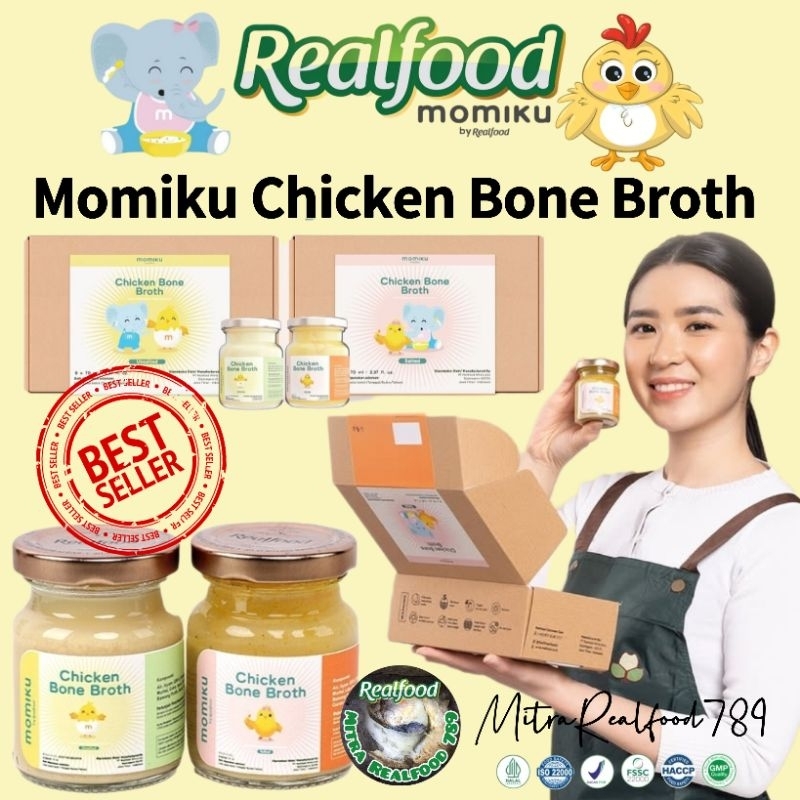 Jual Realfood Momiku Chicken Bone Broth ( Trial 6 Jar & P.12 Jar ...